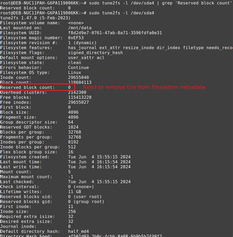 Removing Reserved Space In Linux Filesystem Partitions Rdebian