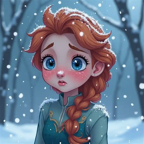 Sad Illustration Of Elsa Crying In The Snow