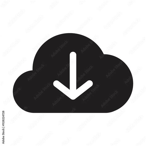 Cloud Downloading Icon Download Icon Save Icon Data Storage Database