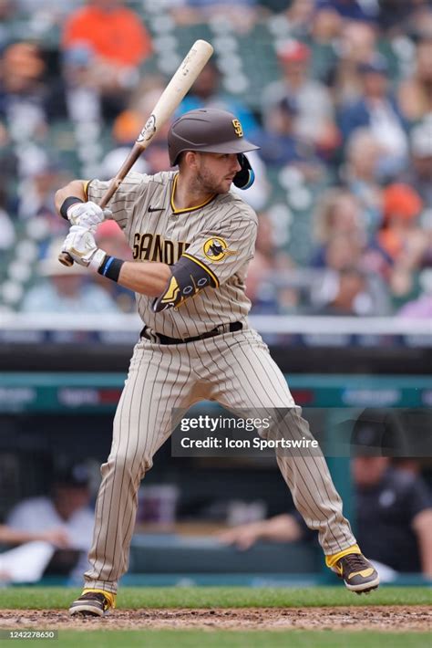 San Diego Padres Third Baseman Matthew Batten Bats During An Mlb Game
