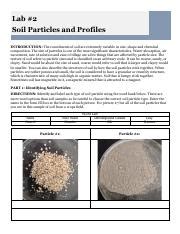 Lab 2 Soil Particles And Profiles 1 Pdf Lab 2 Soil Particles And Profiles INTRODUCTION The