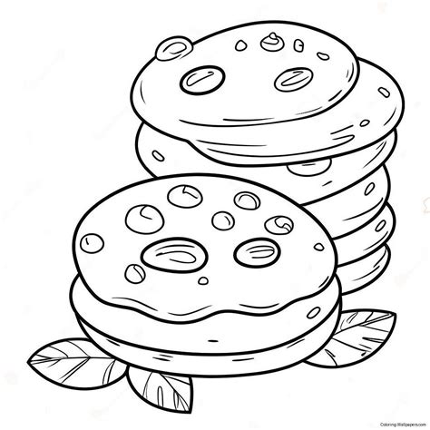 Chocolate Chip Cookies Colouring Pages