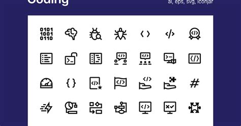 Coding Icons By Polshindanil On Envato Elements
