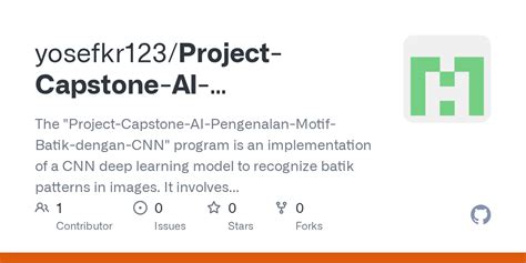 Github Yosefkr123project Capstone Ai Pengenalan Motif Batik Dengan