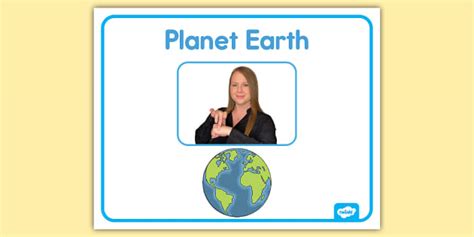 Sign Language For Planet Earth Poster Twinkl Usa Twinkl