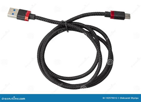 Universal Serial Bus Cable Usb C Stock Image Image Of Flat Power 192979015