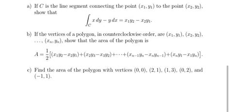 Solved A If C Is The Line Segment Connecting The Point