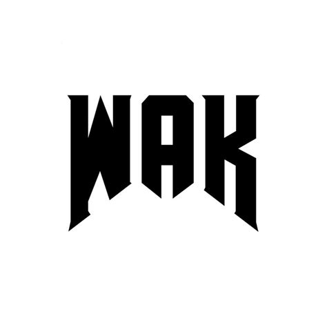 기술 회사 Wak의 Wak 글자 로고 디자인 검은색과 색 컬러 조합 Wak 로고 Wak 터 Wak 디자인 Wak 아이콘 Wak