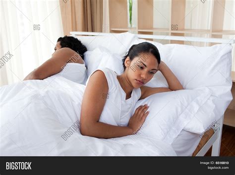 Upset Woman Bed Image And Photo Free Trial Bigstock