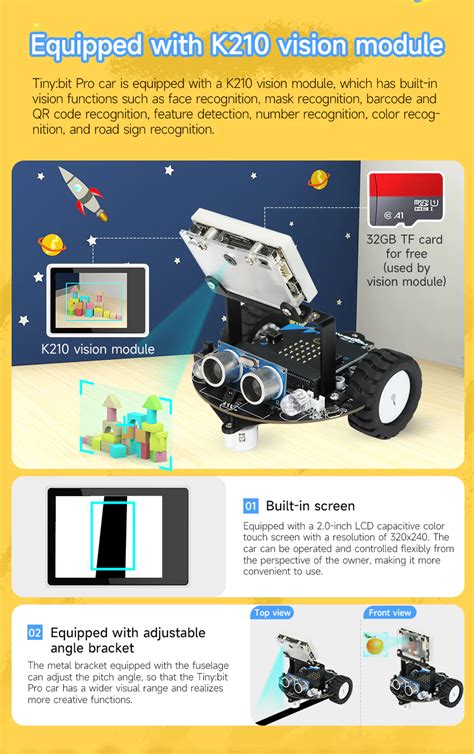 Tinybit Pro Smart Robot Car Cu Visual Ai Si Placa Microbit V2