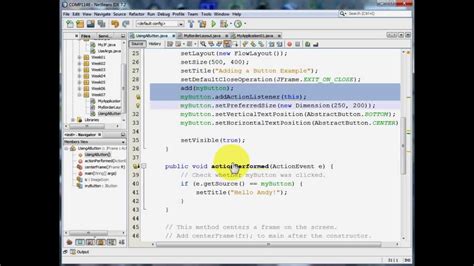 Java Gui Using A Button Youtube