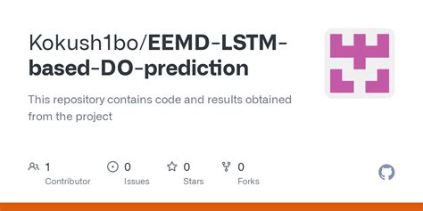 Github Kokush1boeemd Lstm Based Do Prediction This Repository