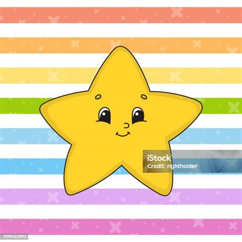 귀여운 별 다채로운 벡터 일러스트레이션입니다 만화 스타일입니다 색상 배경에 격리 디자인 요소입니다 설계용 템플릿입니다 공부에 대한 스톡 벡터 아트 및 기타 이미지 Istock