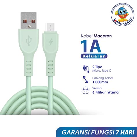 Kabel Charger Macaron Bulat A Untuk Tipe Kabel Micro Usb Dan Type C Lazada Indonesia