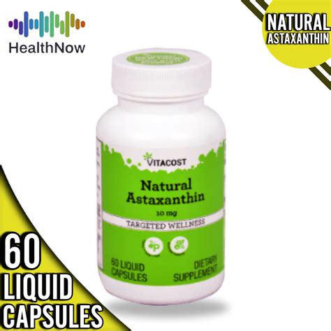 Vitacost Natural Astaxanthin 10 Mg 60 Liquid Capsules Shopee