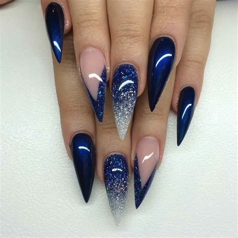 Pin By Cecilia Persson On Beautiful Nails Nails Blue Acrylic Nails