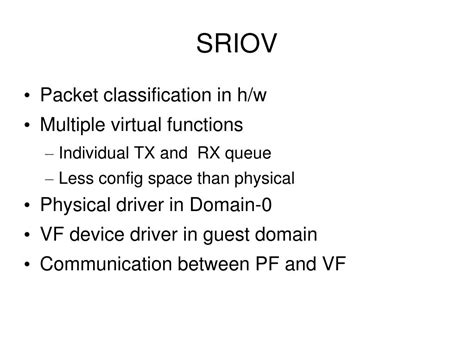 PPT High Performance Network Virtualization With SR IOV PowerPoint Presentation ID