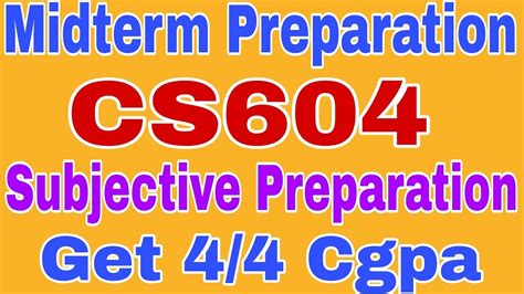 Cs604 Midterm Preparation 2024cs604 Midterm Preparationcs604 Midterm Preparation Spring 2024