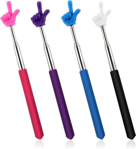 Ouligay 4pcs Telescopic Teachers Pointer Telescopic Stick
