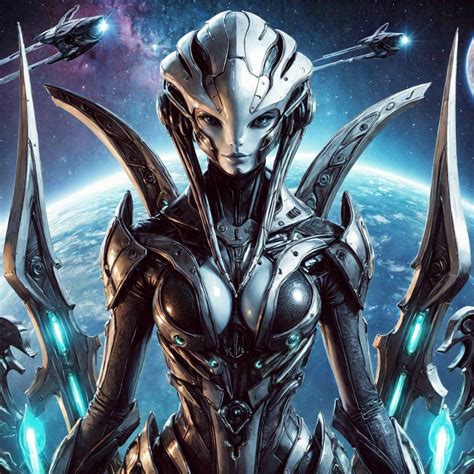 Female Alien Hybrid Protoss Fighter With Twin Blad By Mrpsycho2000 On