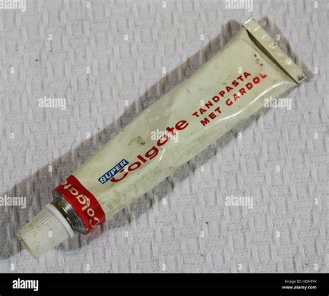 This Image Shows A Classic Colgate Toothpaste Tube An Iconic Item In Personal Care Products