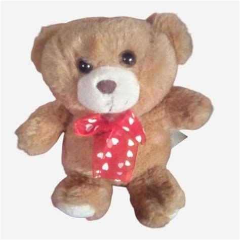 Brown And White Teddy Bear Plush A Brown And White Depop