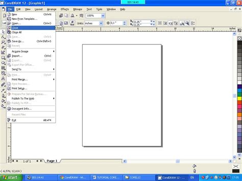 Rosi Siti Rosidah Mengenal Menu Bar Pada Corel Draw 12