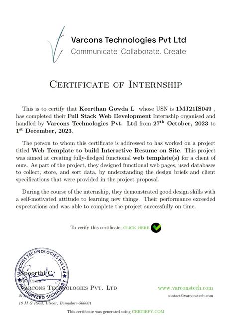 Fullstackdeveloper Varcon Frontenddeveloper Keerthan Gowda L