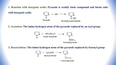 Pyrazole Synthesis Of Pyrazole Characteristic Reactions Of Pyrazole