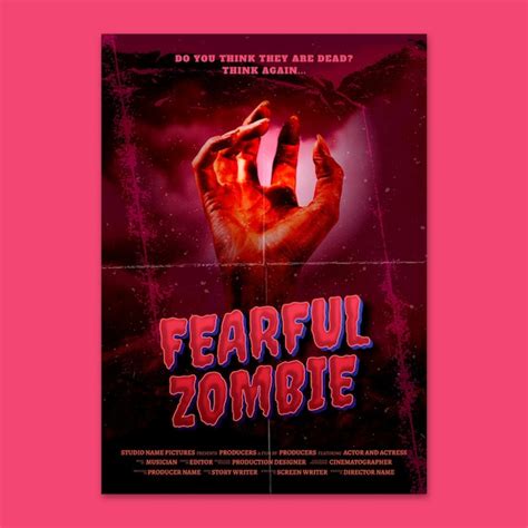 Free Vector Realistic Horror Movie Poster Template