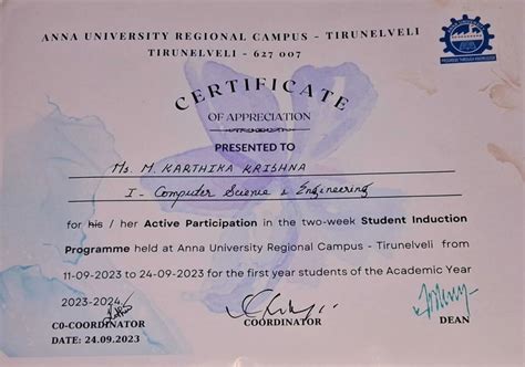 Karthika Krishna M On Linkedin Careerkickoff Grateful Beinduction Careermilestone