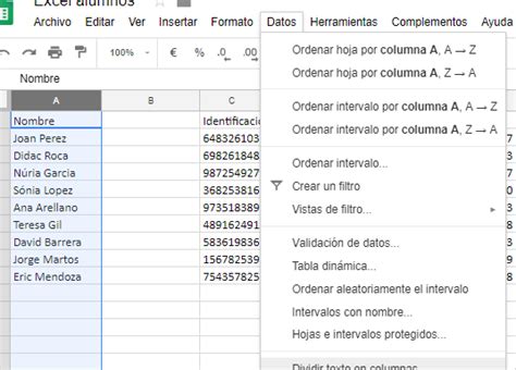 Fórmula Para Separar Nombres En Excel