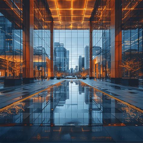 Downtown S Architectural Symphony Visually Stunning Stock