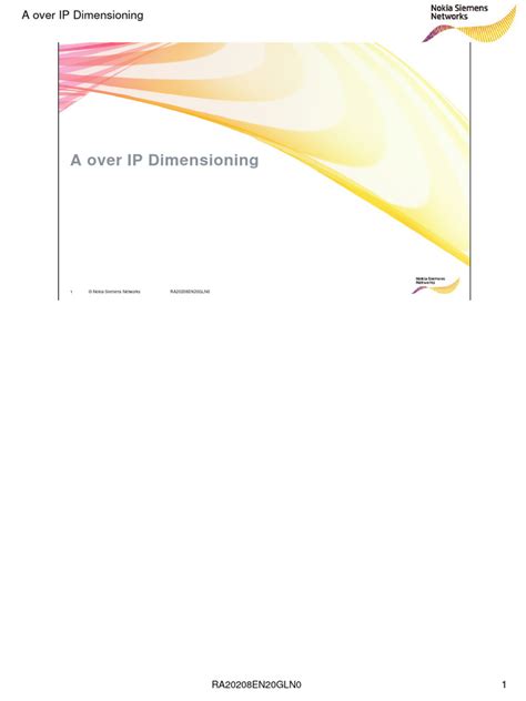 Nokia A Over Ip Dimensioning Download Free Pdf Computer Network Telecommunications Standards