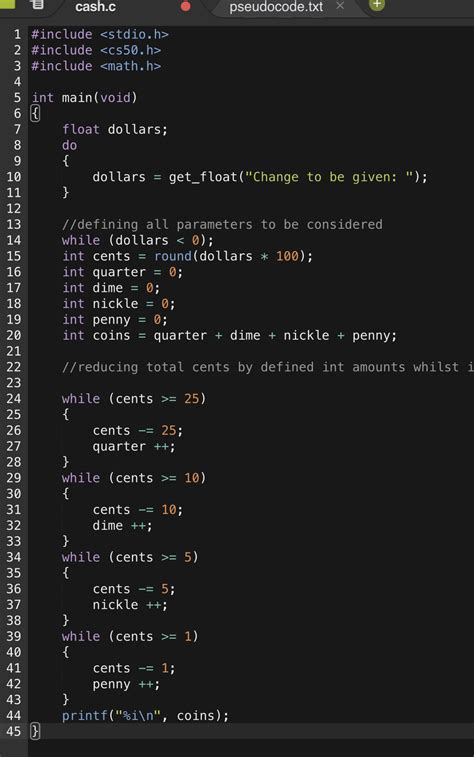 Pset Cash What Am I Missing Style Check Says It Looks Good However Cash C Yields As The