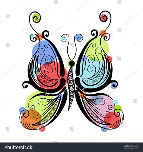 Beautiful Butterfly Patterns Stock Vector 125410862 Shutterstock