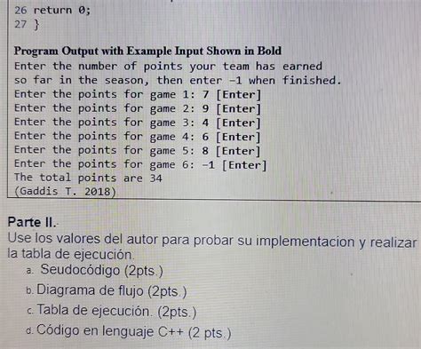 Solved Program Output With Example Input Shown In Bold Enter