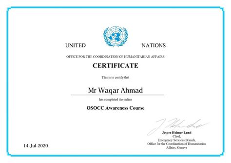 Waqar Ahmad On Linkedin Thanks United Nations Ocha For Giving An Opportunity To Learn More