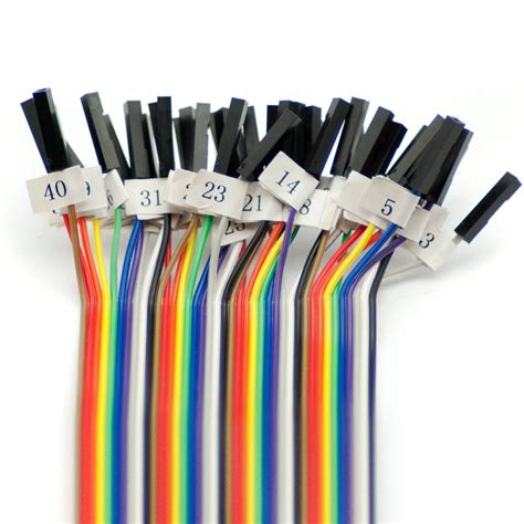 Raspberry Pi 40 Pin Gpio Socket Connector To Labelled Pins Female The Pi Hut