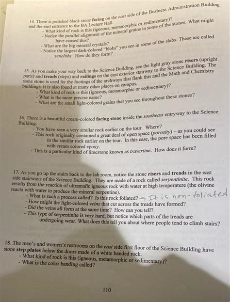 Solved Lab 13 A 2र Campus Tour Of Building Stones