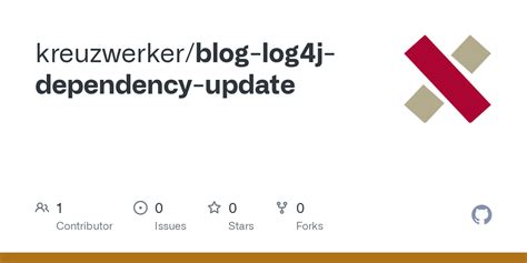 Github Kreuzwerkerblog Log4j Dependency Update