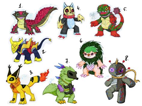Digimon Adoptables Pack By Reycovert On Deviantart