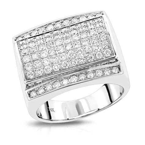 Mens Diamond Ring 18ct In 14k Gold