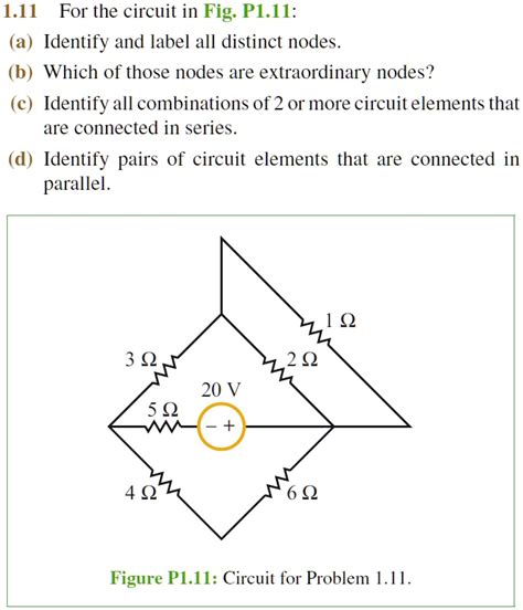 111 For The Circuit In Fig P111 A Identify And Label All Distinct