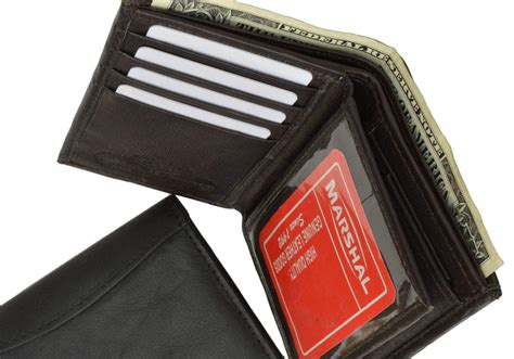 Mens Lambskin Leather Vertical Bifold Wallet 1185