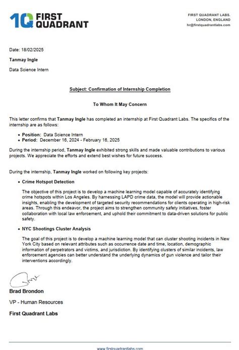 Datascience Machinelearning Internship Learning Growth Ai Tanmay Ingle