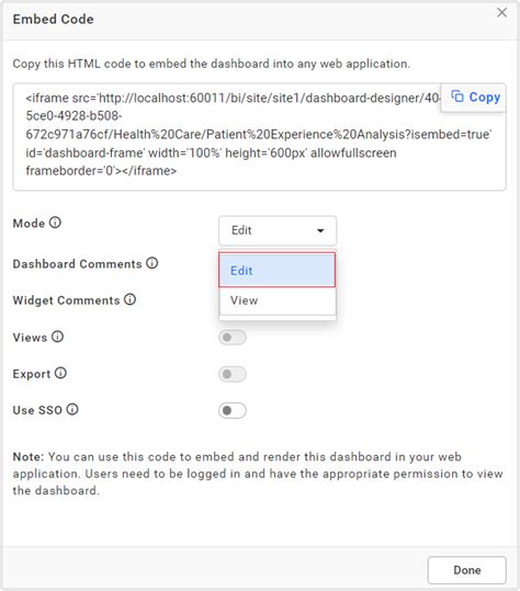 How To Create A Dashboard And Edit The Existing Dashboard In Iframe Embedding Bold Bi Support