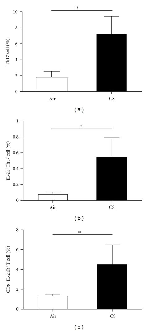 Th17 Cell Enhances Cd8 T Cell Cytotoxicity Via Il 21 Production In Emphysema Mice Pmc