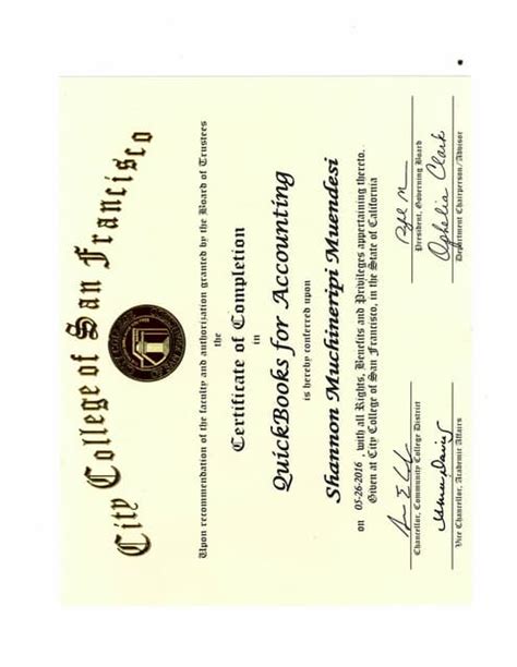Accounting Certificate Pdf