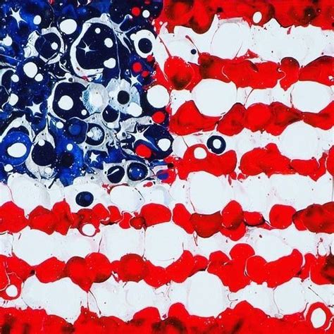 American Flag Pop Art In Circles And Bubbles